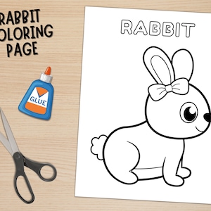 Printable Rabbit Craft Template | Farm Animal Craft | Build a Rabbit ...