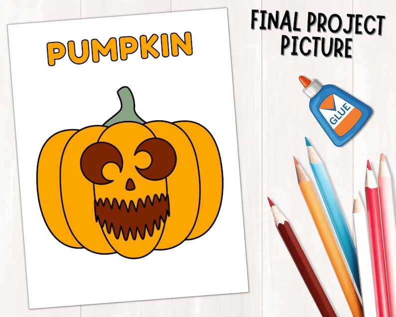 Printable Pumpkin Craft for Kids | Halloween Activities | Color, Cut ...