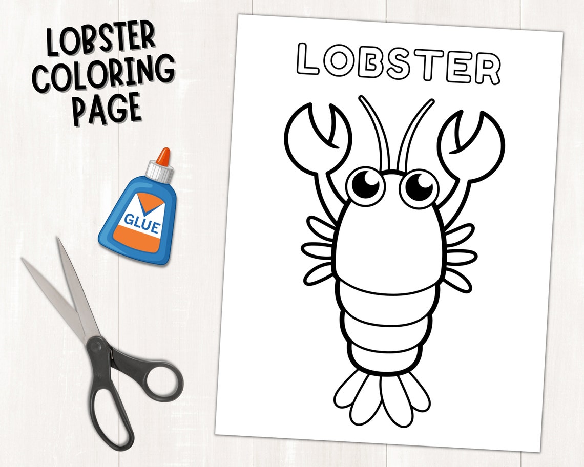 Lobster Craft for Kids Ocean Habitat Activities Ocean Animal Craft ...