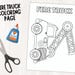 Fire Truck Craft Template | Printable Fire Engine Craft | Color, Cut ...
