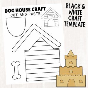 Printable Dog House Craft Template | Summer Craft Activity | Build a ...