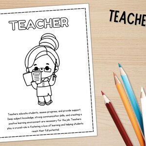 Printable Jobs Coloring Pages With Interesting Facts | Occupations ...
