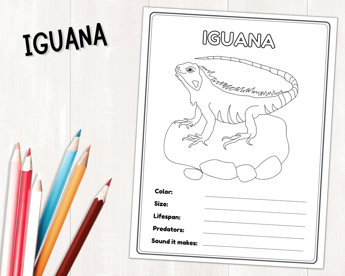 Printable Wild Animals Coloring Pages for Kids, Wild Animals Research ...
