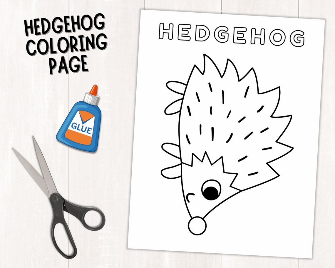 Printable Hedgehog Craft Build a Hedgehog Fall Craft Activity Color ...