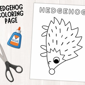 Printable Hedgehog Craft | Build a Hedgehog | Fall Craft Activity ...