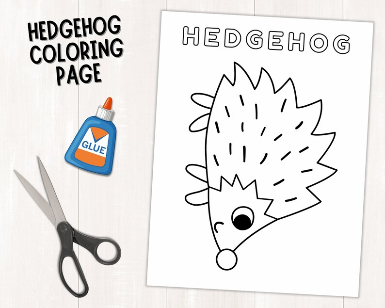 Printable Hedgehog Craft | Build a Hedgehog | Fall Craft Activity ...