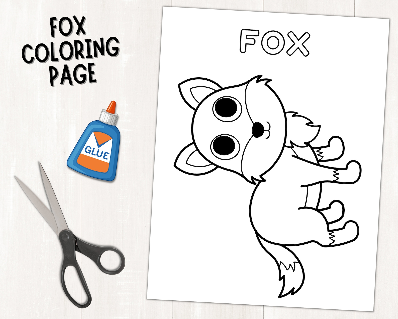 Printable Fox Craft Template for Kids | Forest Animal Crafts | Build a ...