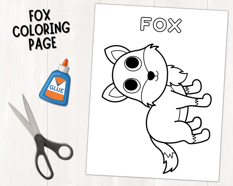 Printable Fox Craft Template for Kids | Forest Animal Crafts | Build a ...