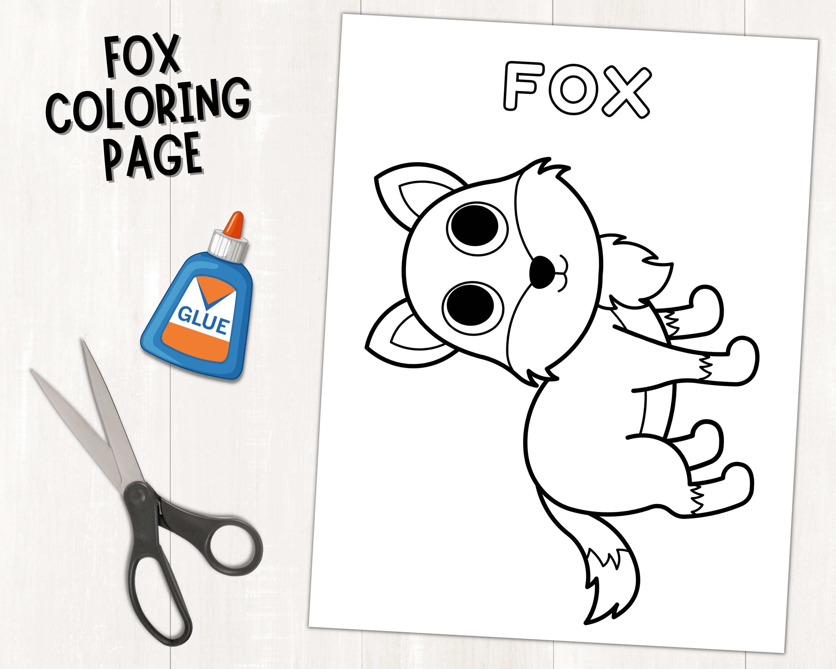 Printable Fox Craft Template for Kids | Forest Animal Crafts | Build a ...