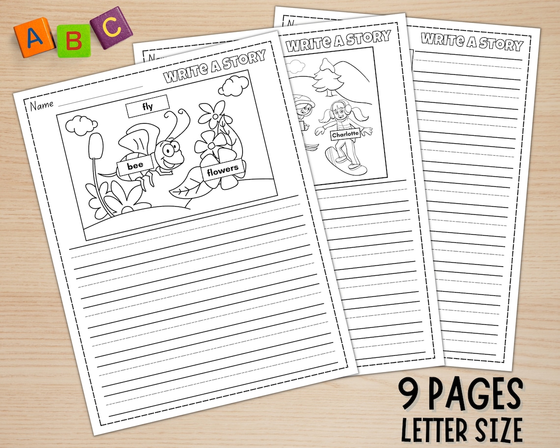 Picture Writing Prompts With Labels | Kindergarten Picture Writing ...