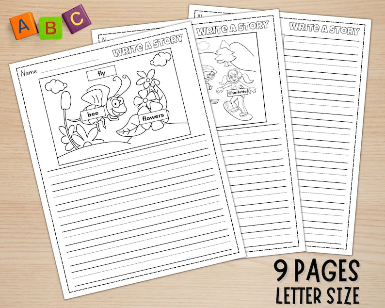 Picture Writing Prompts With Labels Kindergarten Picture Writing ...