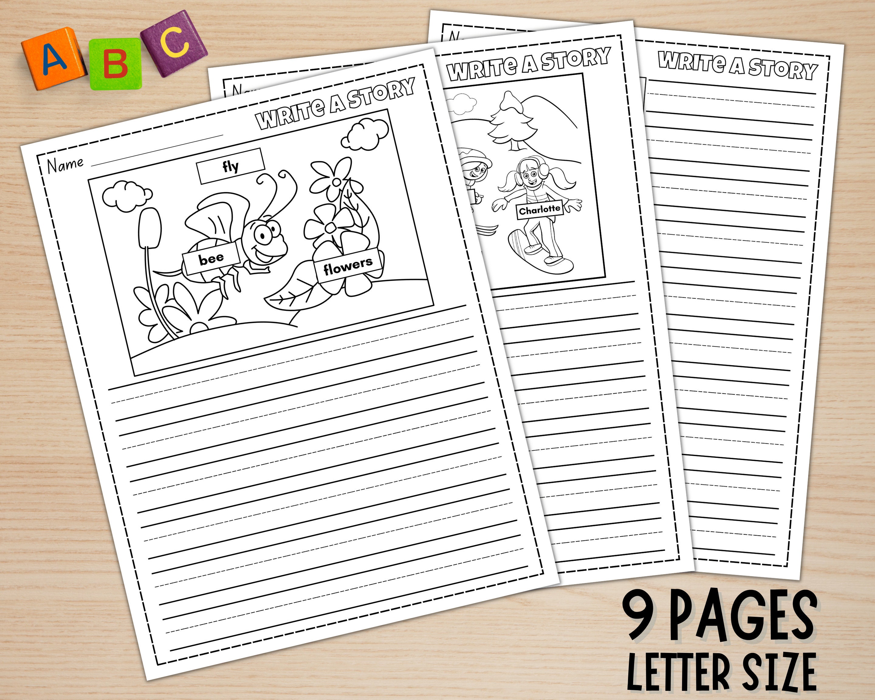 Picture Writing Prompts With Labels Kindergarten Picture Writing ...