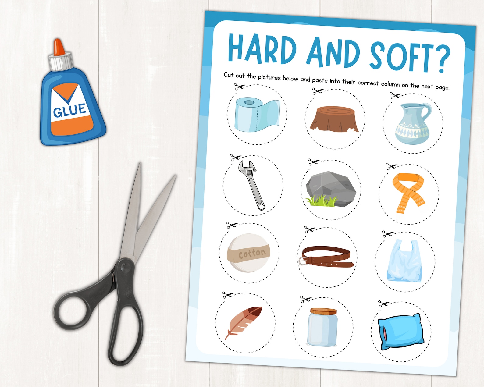 Hard and Soft Materials Sorting Activity | Sense of Touch Montessori ...