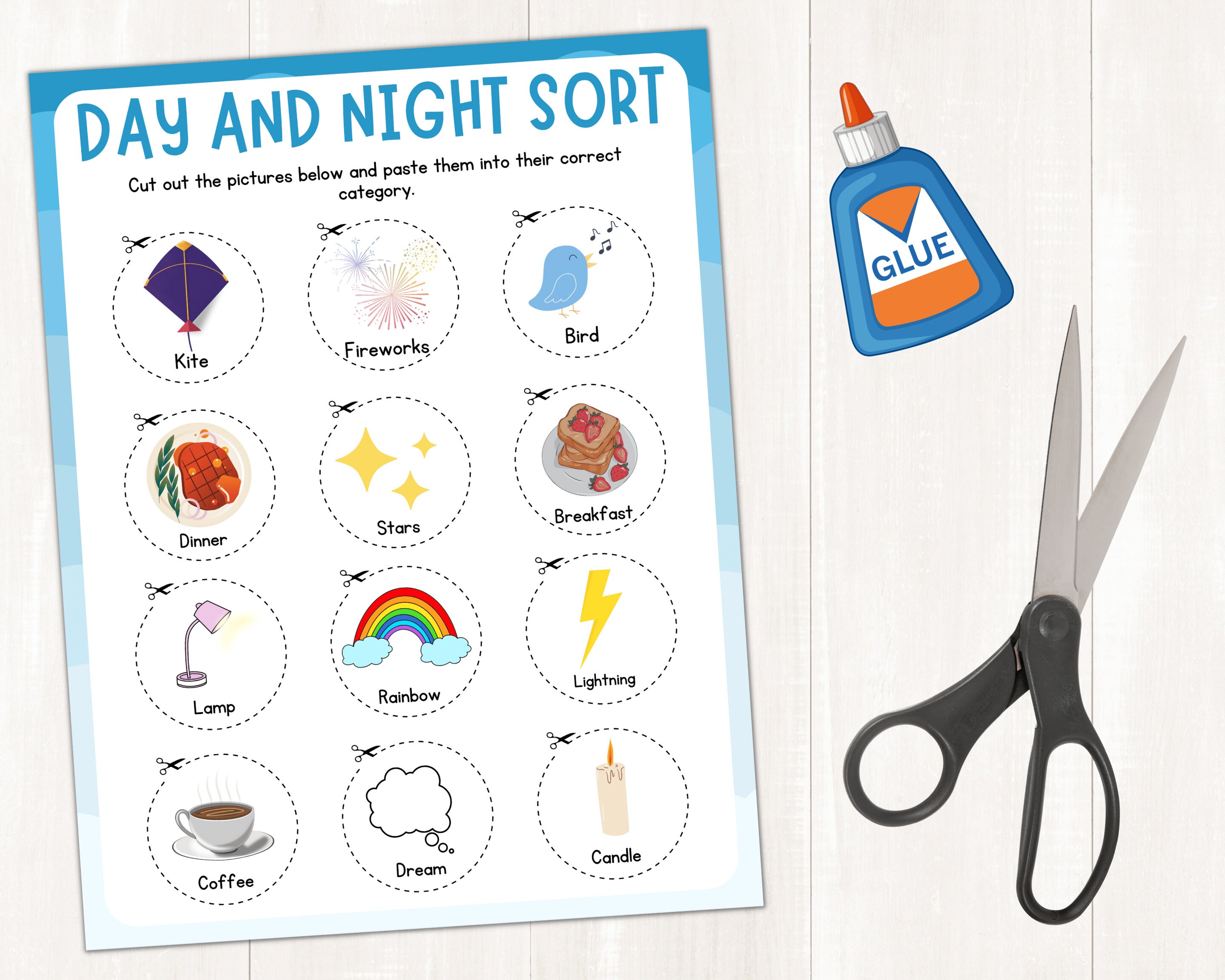 Worksheets Day And Night Sorting Day Or Night? Activity | Live