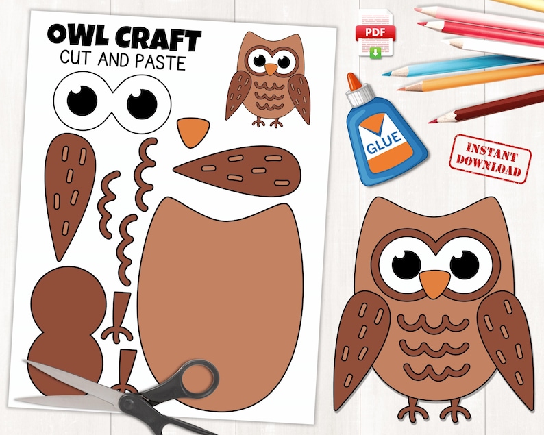 Printable Owl Craft Template for Kids | Fall Crafts & Activities ...