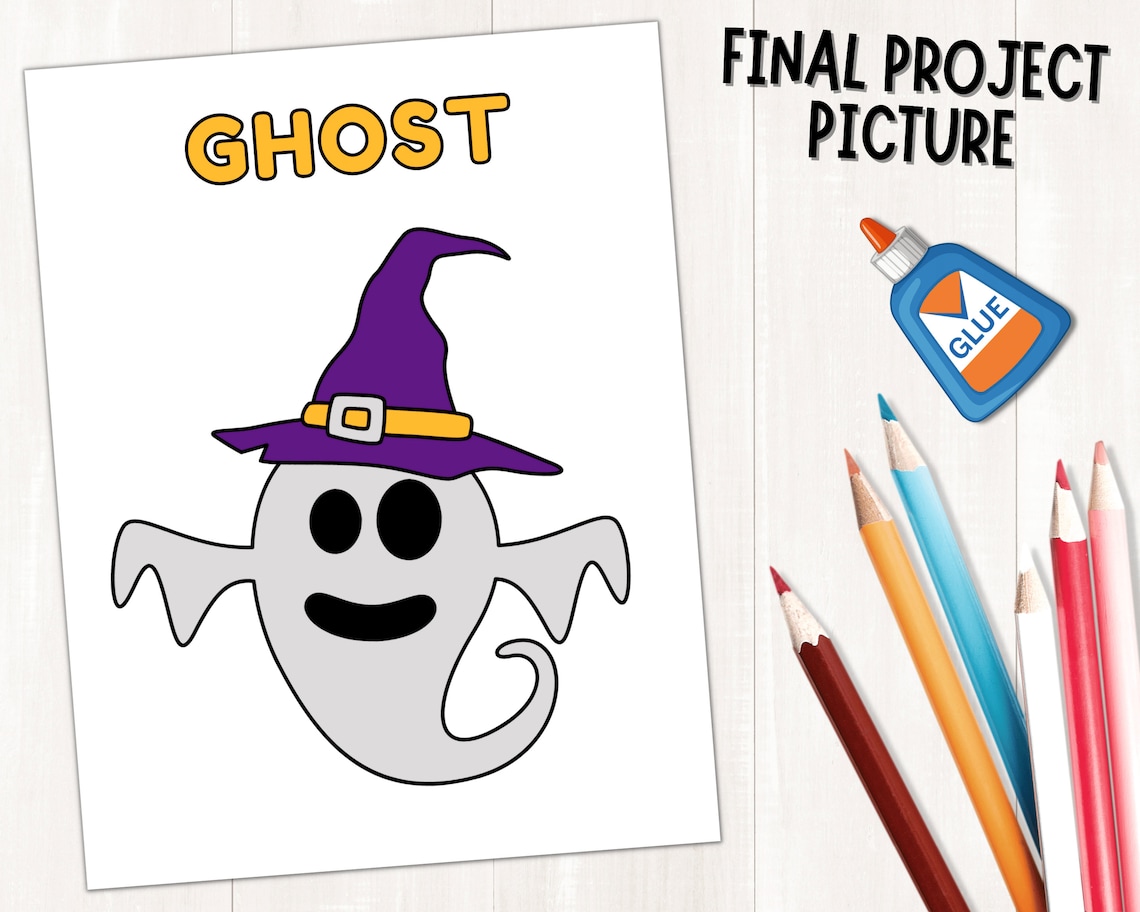 Printable Ghost Craft Template | Halloween Activities | Color, Cut, and ...