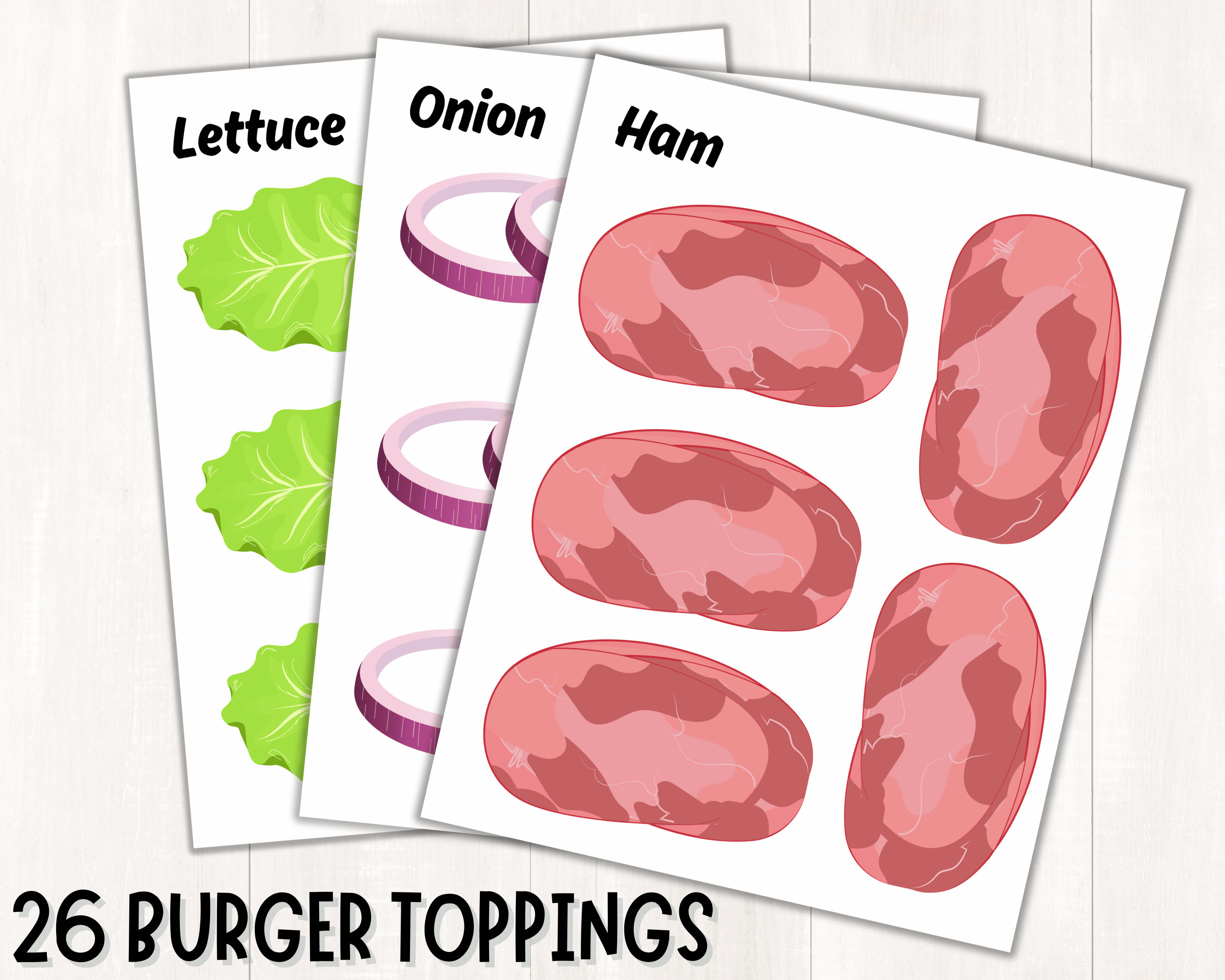 Burger Shop Pretend Play | Dramatic Play Printables | Build a Burger ...