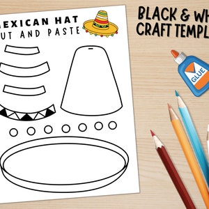 Printable Sombrero Hat Craft | Hispanic Heritage Month Craft | Cinco De ...