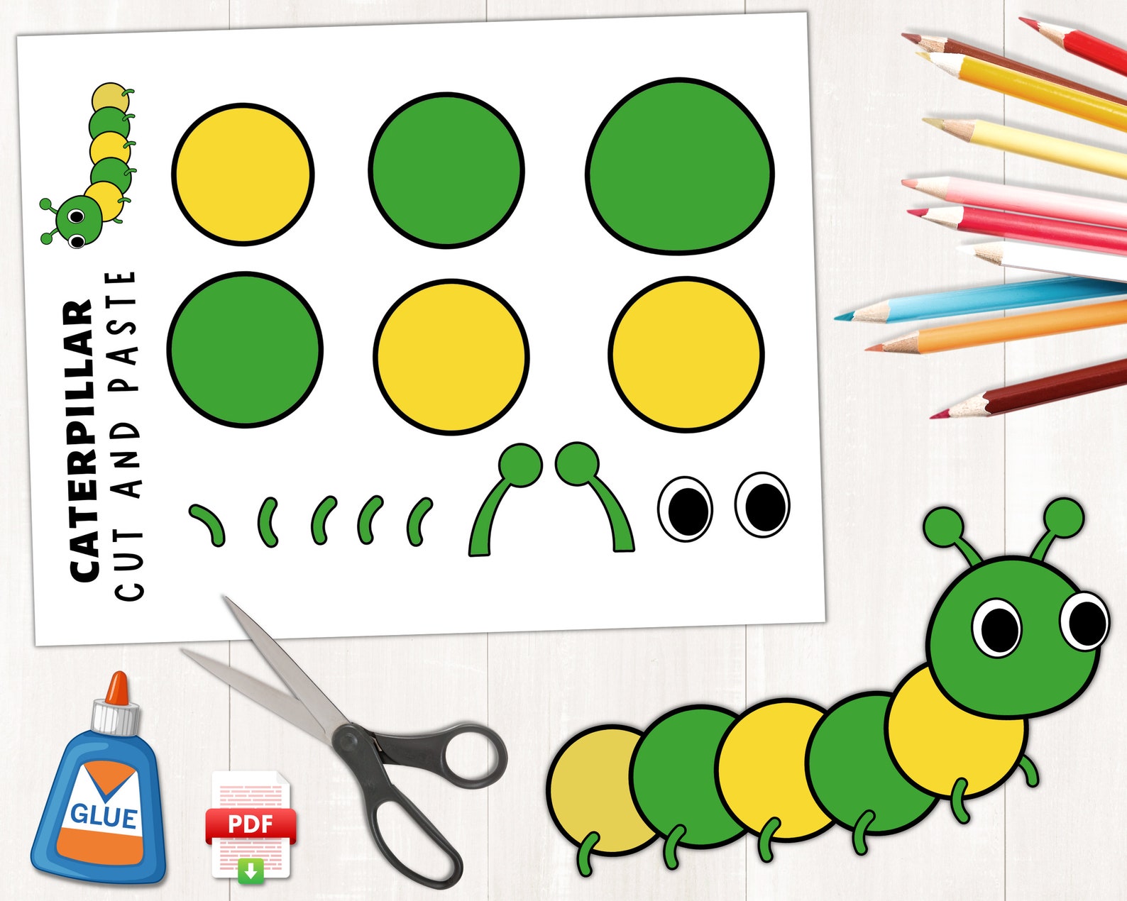Printable Caterpillar Craft, Spring Activities, Insect Craft ...