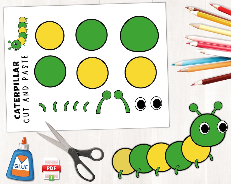 Printable Caterpillar Craft, Spring Activities, Insect Craft ...