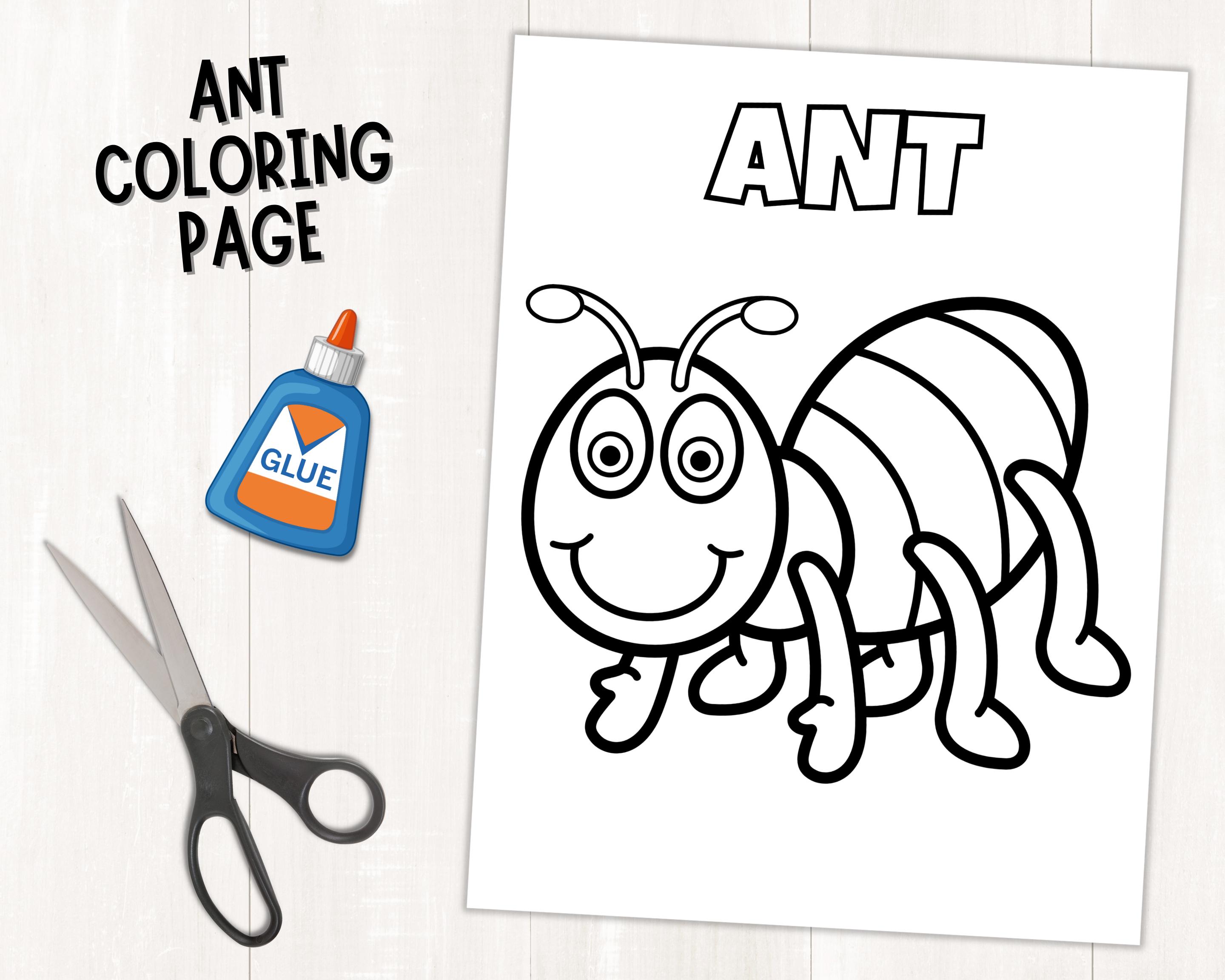 Printable Ant Craft Template, Spring Activities, Insect Craft, Summer ...