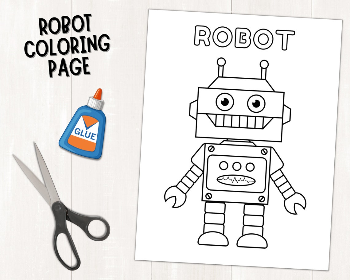 Printable Robot Craft Template for Kids | Build a Robot | Color, Cut ...