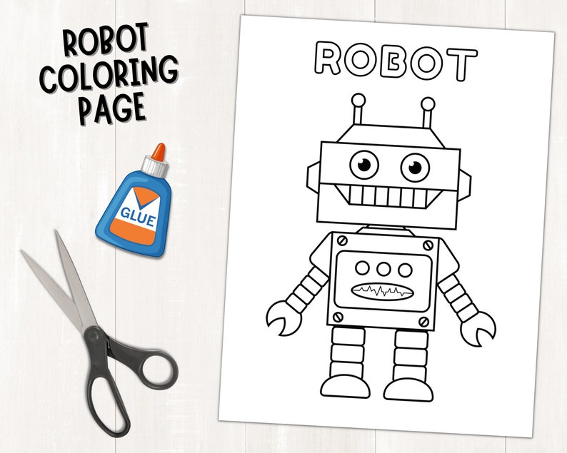 Printable Robot Craft Template for Kids | Build a Robot | Color, Cut ... Printable Robot Craft Template for Kids | Build a Robot | Color, Cut ...