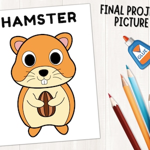 Printable Hamster Craft for Kids | Pet Animal Craft | Hamster Preschool ...