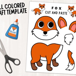 Printable Fox Craft Template for Kids | Forest Animal Crafts | Build a ...