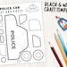 Printable Police Car Craft | Transportation Craft | Build a Police Car ...