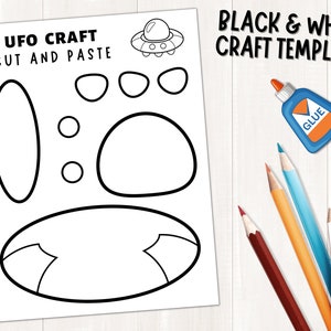 UFO Printable Craft, Outer Space Activity, Build a UFO, Space Ship ...