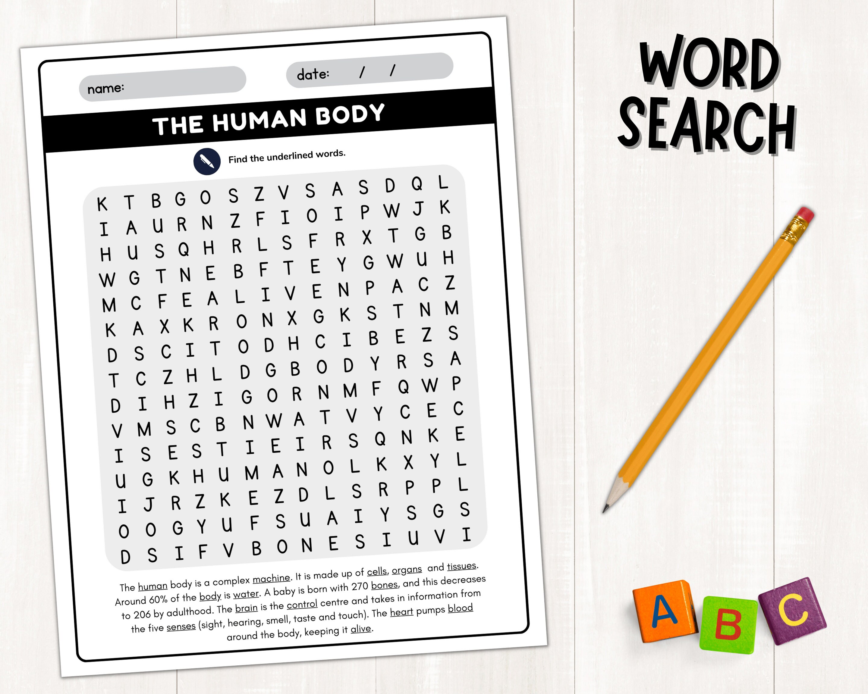 Printable Five Senses Worksheets for Preschool, Kindergarten Five ...