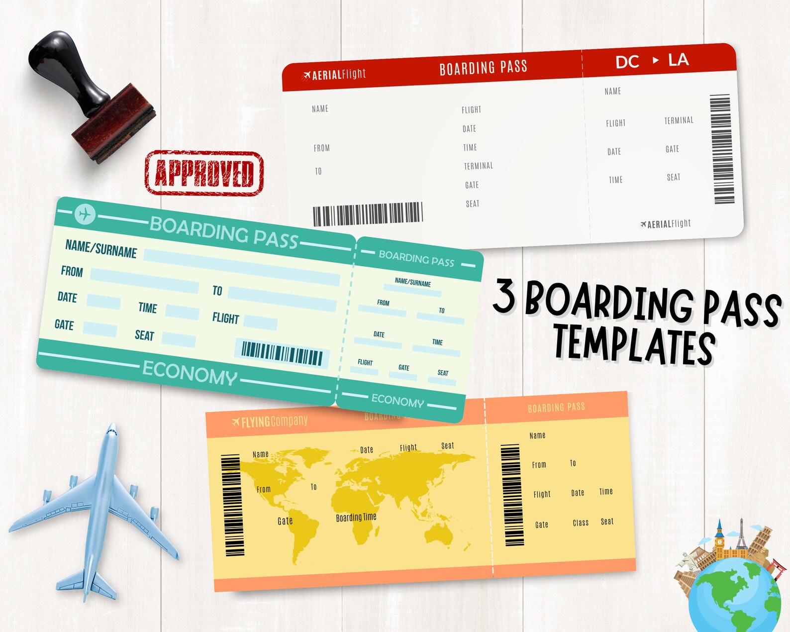 Printable US Passport for Kids, Pretend Passport Book for Travel ...