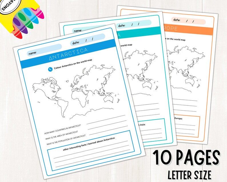 The 7 Continents of the World Worksheets Continents Labeling Worksheet ...