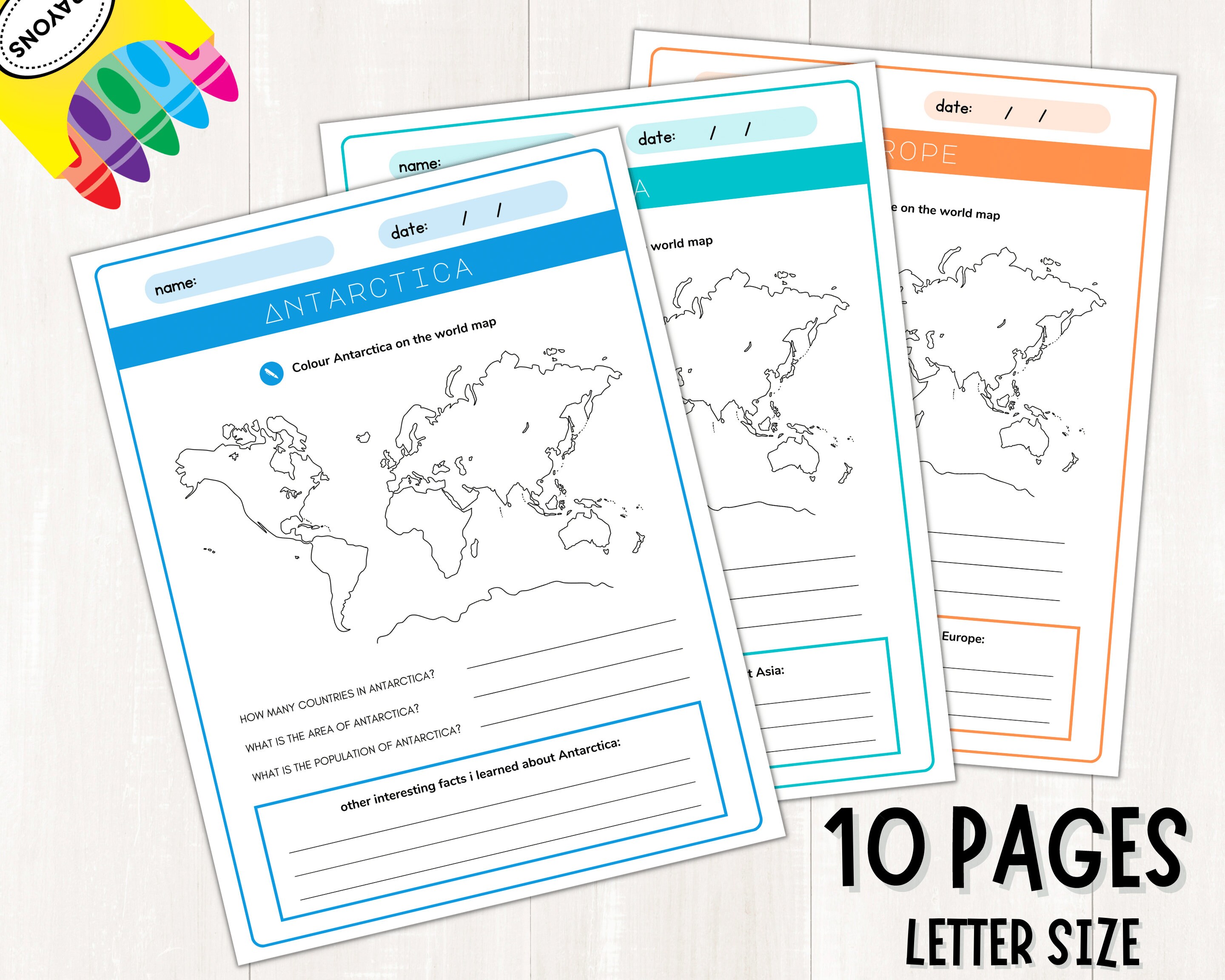 The 7 Continents of the World Worksheets Continents Labeling Worksheet ...