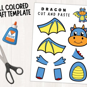Printable Dragon Craft for Kids | Fairytales Activities | Build a ...