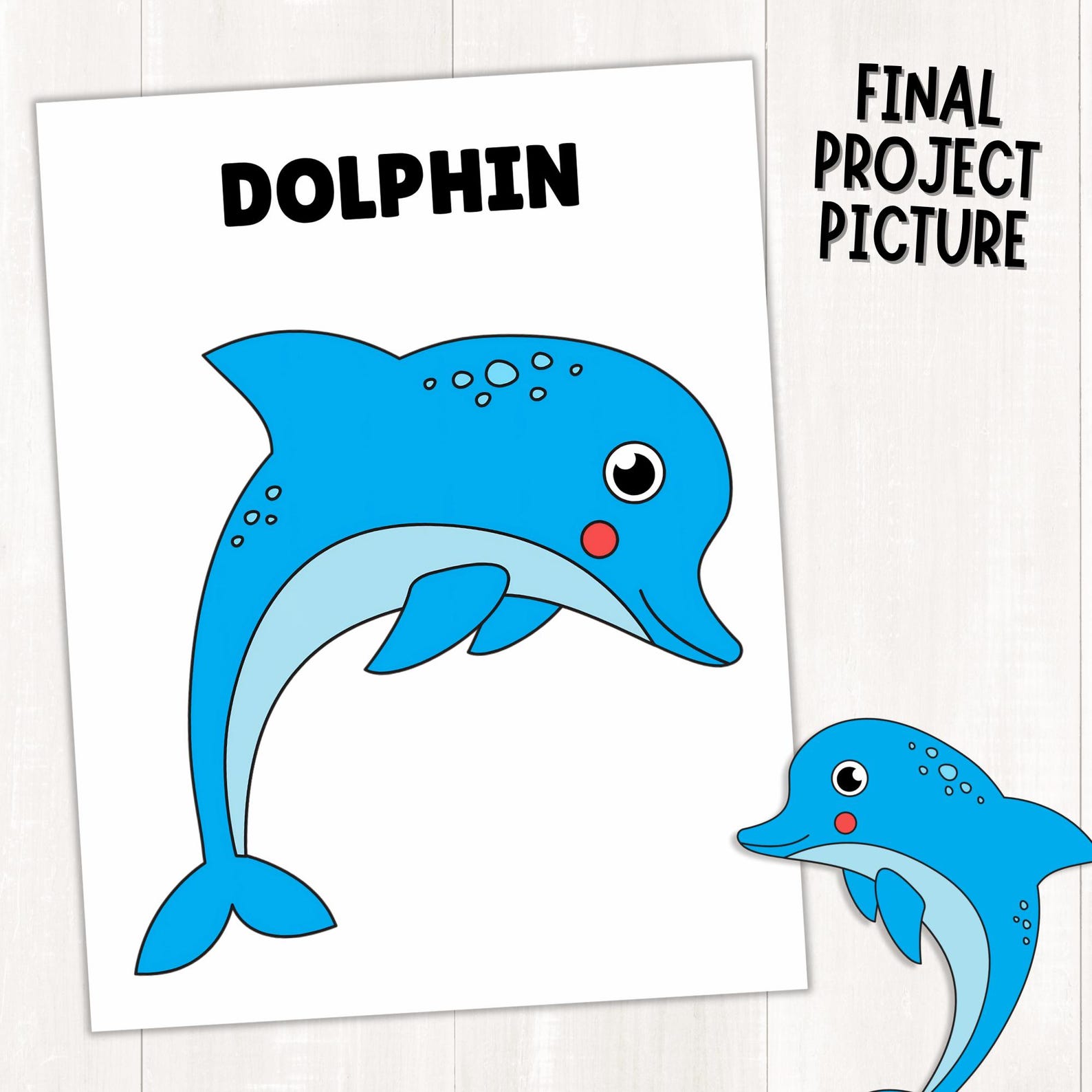 Printable Dolphin Craft Template | Summer Craft Activity | Sea Animal ...
