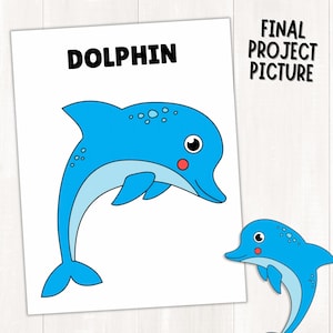 Printable Dolphin Craft Template | Summer Craft Activity | Sea Animal ...