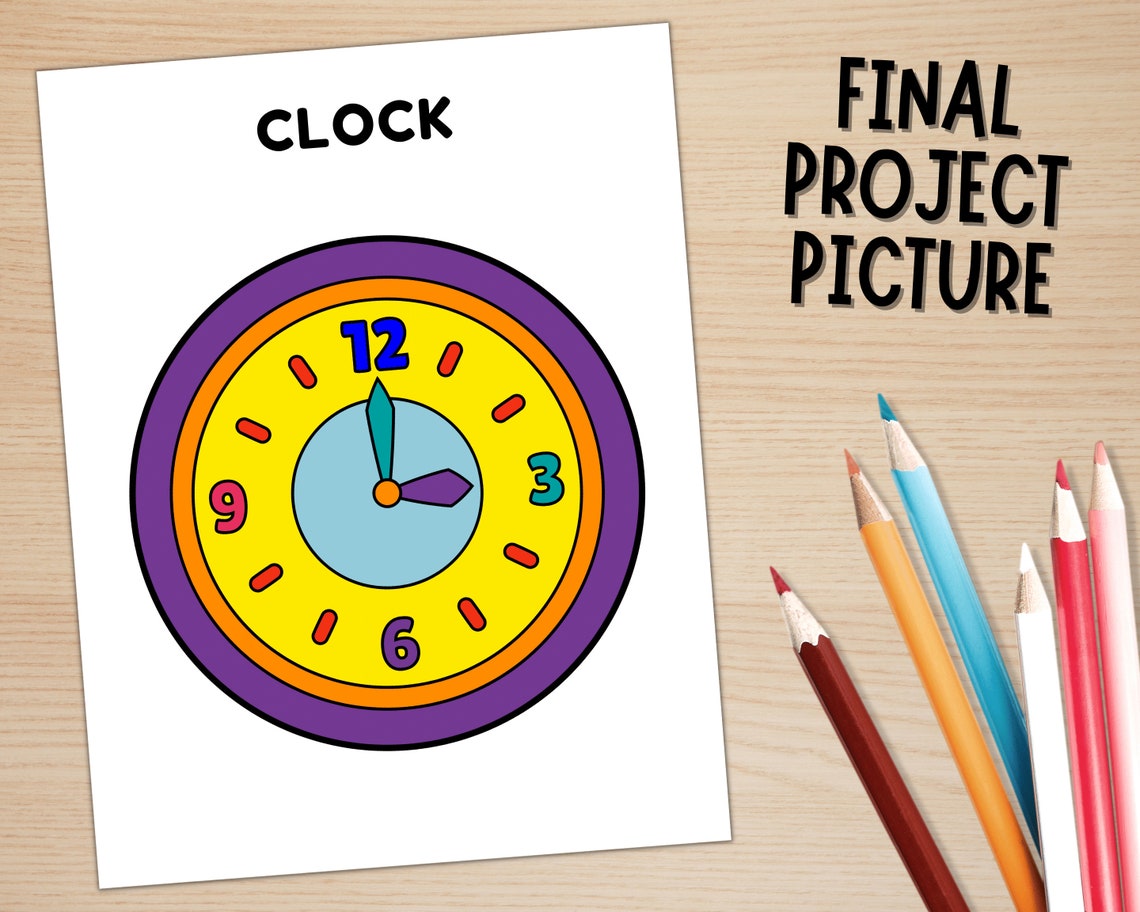 Printable Clock Craft for Kids, Telling Time Activity, Build a Clock ...