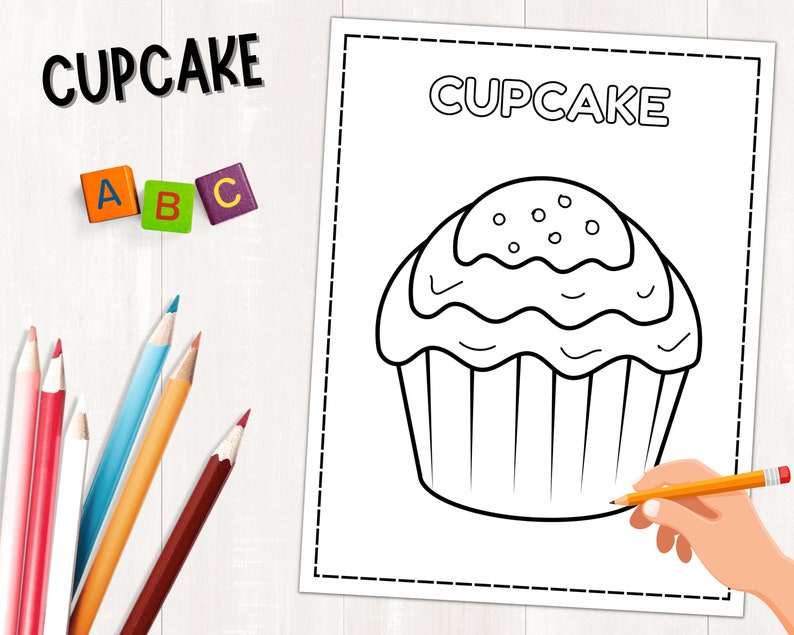 Printable Fast Food Coloring Pages for Kids, Junk Food Coloring Sheets ...