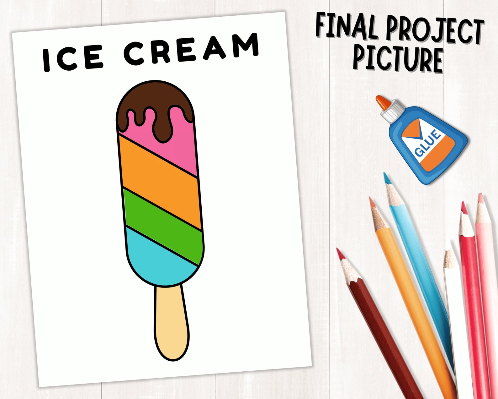 Printable Ice Cream Craft | Build an Ice Cream | Summer Craft Activity ...