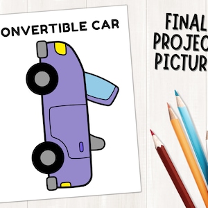 Convertible Car Craft for Kids | Car Printable Template ...
