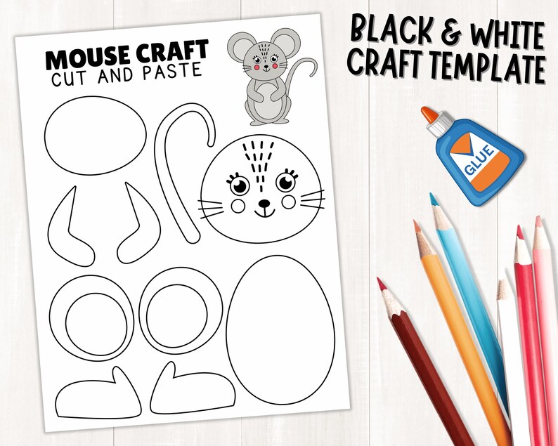 Printable Mouse Craft Template | Pet Craft Activity | Animal Craft ...