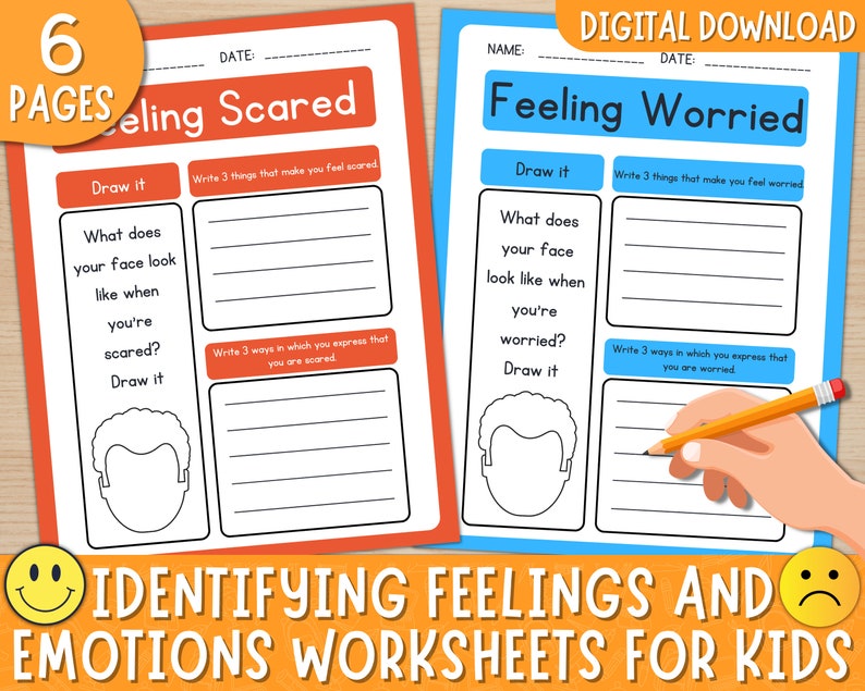 Identifying Feelings and Emotions | Social Skills Worksheets | Identify ...