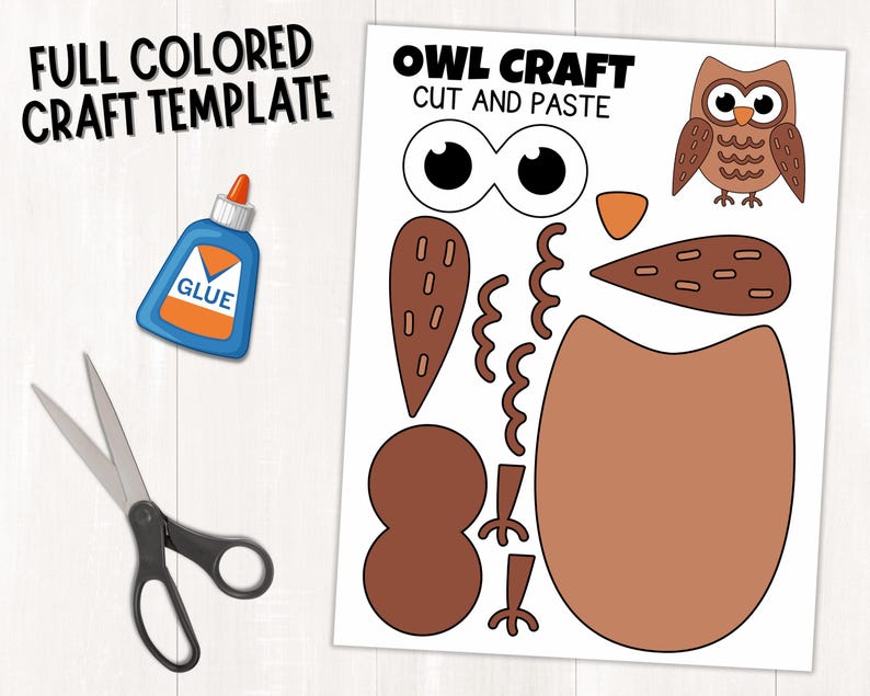 Printable Owl Craft Template for Kids | Fall Crafts & Activities ...