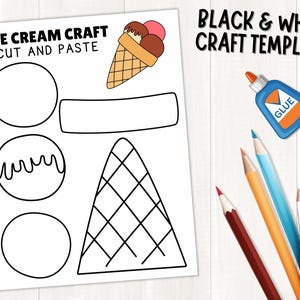 Ice Cream Cone Craft Template | Build an Ice Cream Cone | Summer Craft ...
