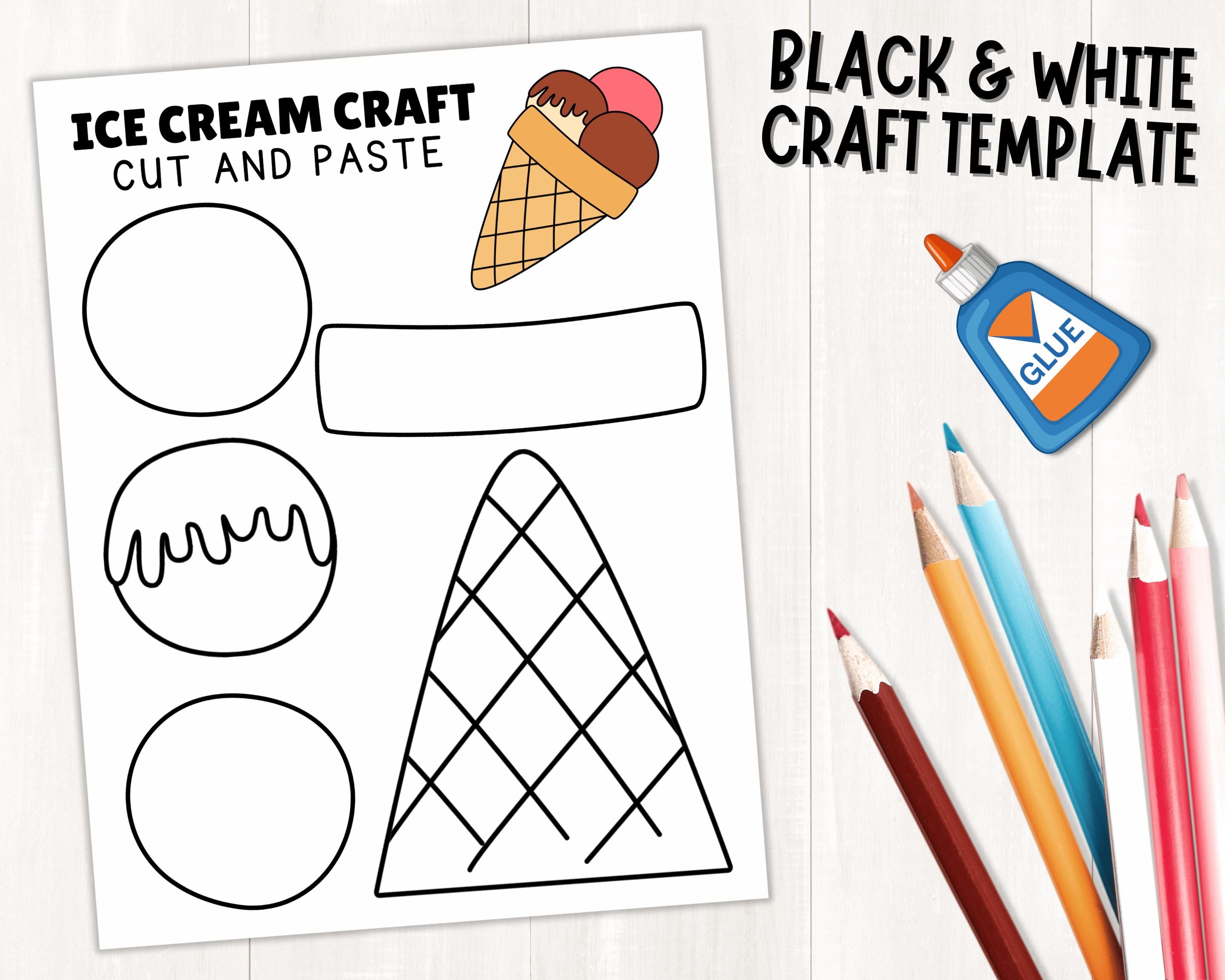 Ice Cream Cone Craft Template | Build an Ice Cream Cone | Summer Craft ...