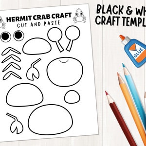 Hermit Crab Craft | Sea Life Activity | Ocean Animals Craft | Cut ...