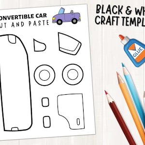 Convertible Car Craft for Kids | Car Printable Template ...