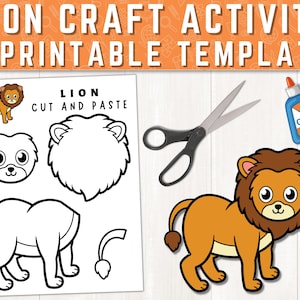 Printable Lion Craft for Kids | Safari Animal Craft | Preschool Crafts ...